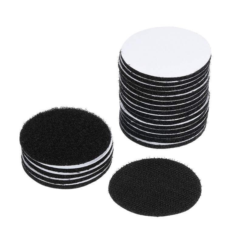 Hook and Loop Tapes Nylon Sticky Glue Self Adhesive 50mm Black 20 Set ...