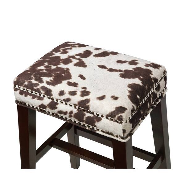 Linon Ian Brown Cow Print Counter Stool - Bed Bath & Beyond - 18191623