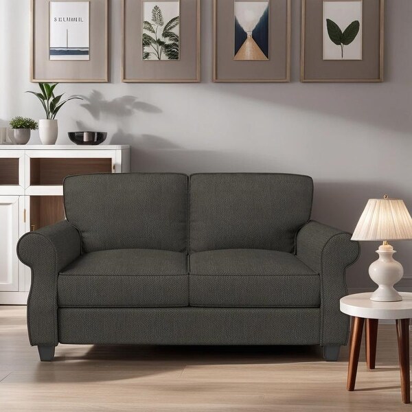 Modern Simple Comfy Sofa Couch With Extra Deep Seats And Solid Wood Frame 2 Seater For Living Room Apartment Lounge Bed Bath Beyond 39879122