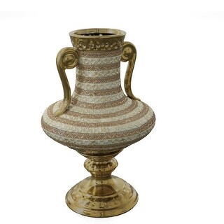 Golden Floral Vase - 9.25 x 9.25 x 14.76 - Bed Bath & Beyond - 38233320