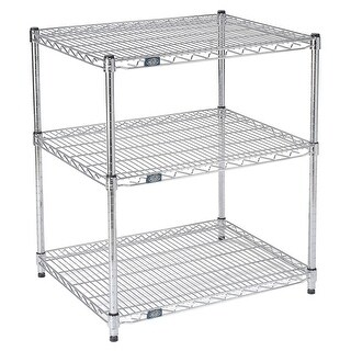 Nexel Chrome Wire Printer Stand, 3-Shelf, 30"W x 24"D x 34"H - 24"L x ...