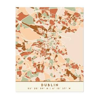 Dublin County Dublin Ireland Maps City Cityscape Art Print/Poster - Bed ...