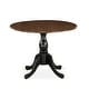 East West Furniture Dublin Modern Kitchen Table - a Round Table Top ...
