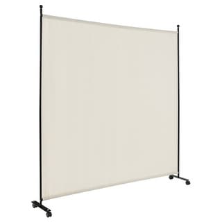 6 Feet Single Panel Rolling Room Divider with Smooth Wheels - 73" x 12 ...
