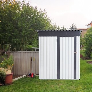 Outdoor 5x3 ft Metal Storage Shed with Lockable Door - 5x3ft - Bed Bath ...