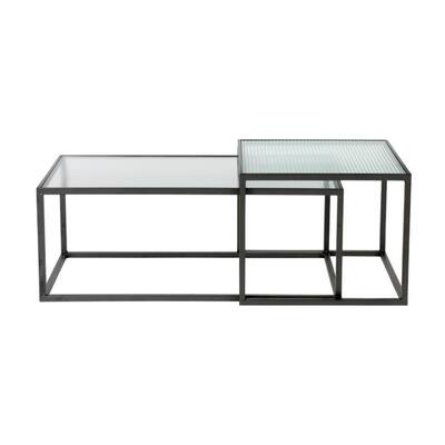 Dutchbone Boli Square Glass Nesting Coffee Table Set - Overstock - 36066757