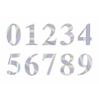 4Pcs Iridescent 5 Inch Number Stickers - Bed Bath & Beyond - 42546077