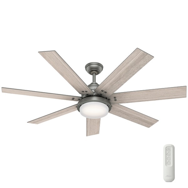 Hunter WiFi Whittington Ceiling Fan with LED Light, Handheld Remote ...