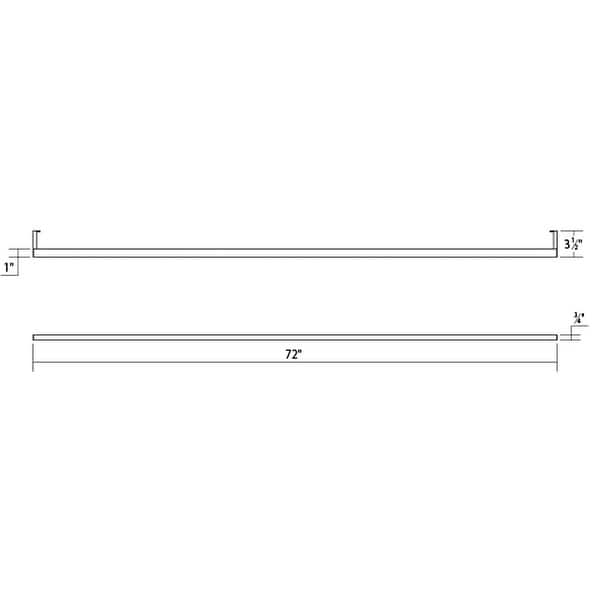 Thin-Line ADA Satin Black 72-inch LED Wall Bar, White Shade - Bed Bath ...