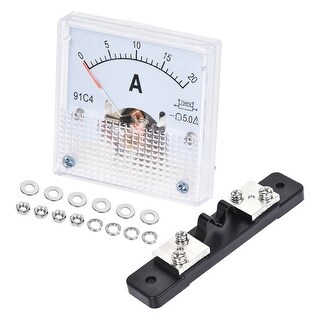 Analog Current Panel Meter DC 0-20A 91C4 with 75mV Shunt, 1 Set - DC 0 ...