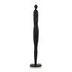 Black Polystone Tall Slim Figure People Decorative Sculpture with ...