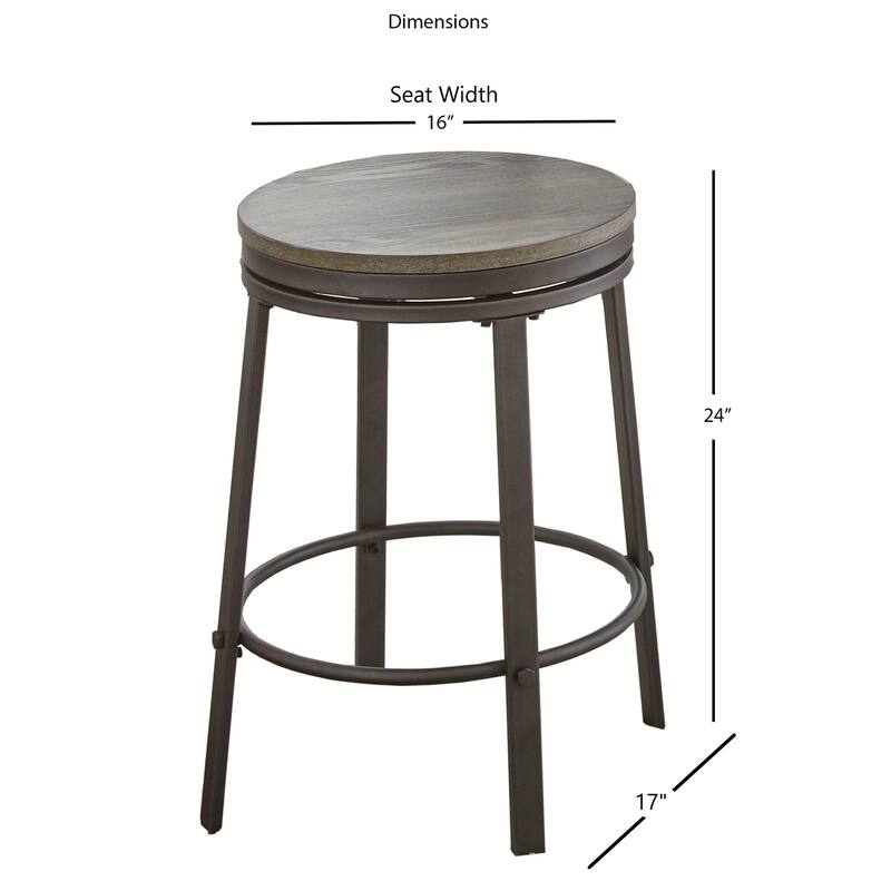 Steve Silver Perry Grey Counter Height Swivel Stool (Set of 2 ...