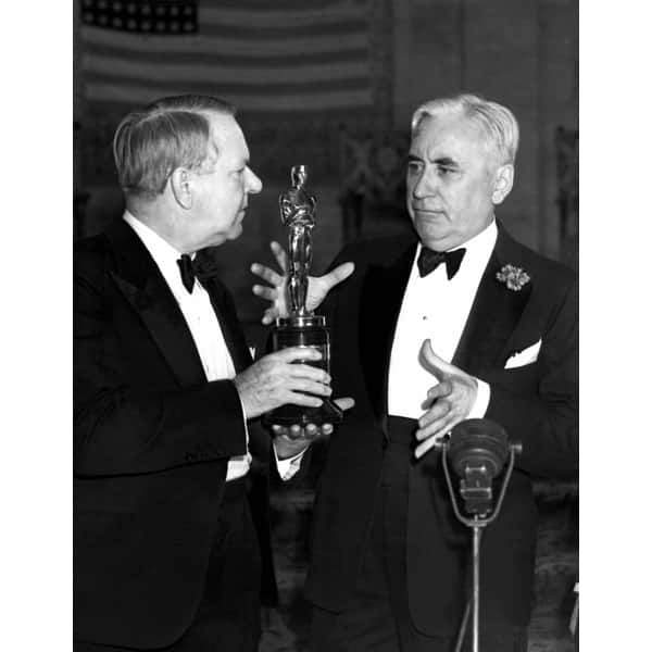 1937 WC Fields Presents Mack Sennett With A Special Oscar Acknowledging ...
