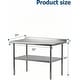 Heavy Duty Stainless Steel Work Table, with Backsplash - Bed Bath ...