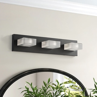 Modern White Square Shape LED Bathroom Vanity Light - Bed Bath & Beyond ...