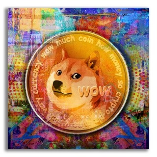 Epic Art 'DOGE Crypto Dogecoin,' Acrylic Glass Wall Art - Bed Bath ...