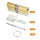 40/40 (80mm Overall) European Double Lock Cylinder Door Lock with 8 ...