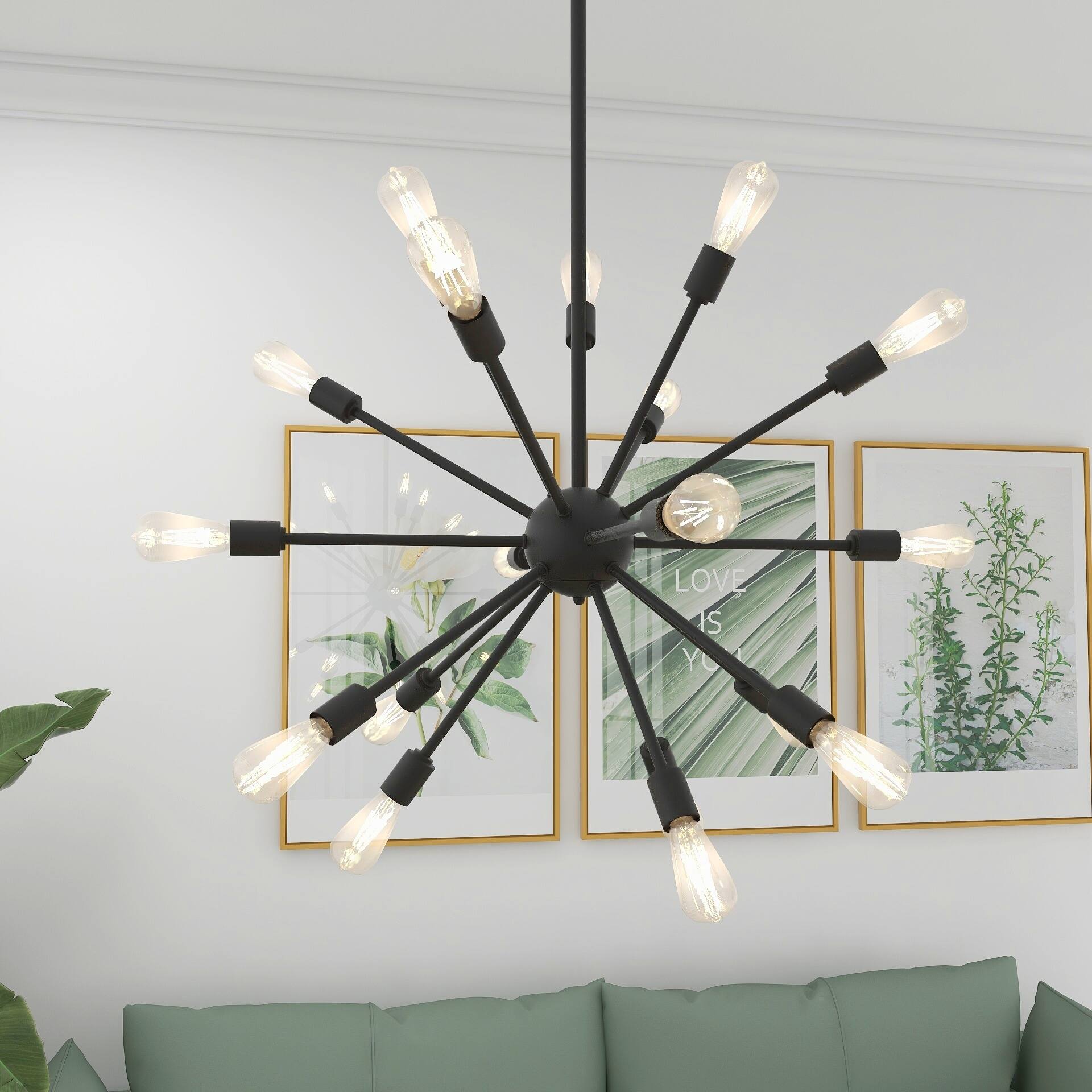 18 Light Sputnik Sphere Chandelier - 27.36"x74.45" - On Sale - Bed Bath ...