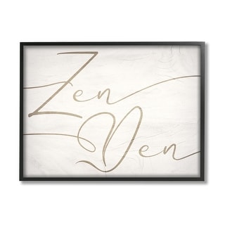 Stupell Relaxing Zen Den Sign Minimal Charming Typography Framed Wall ...