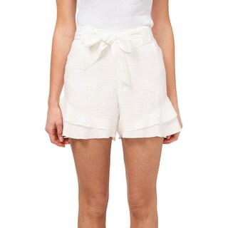 Cece Women's Tiered Ruffle Belted Shorts Brown Size 14 - Bed Bath ...