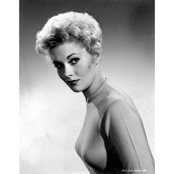 Kim Novak Close Up Portrait Black and White Photo Print - Bed Bath ...