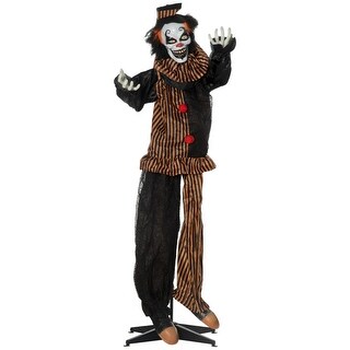 Animated Halloween Clown with Contorting Head, Bendable Arms, Glowing ...