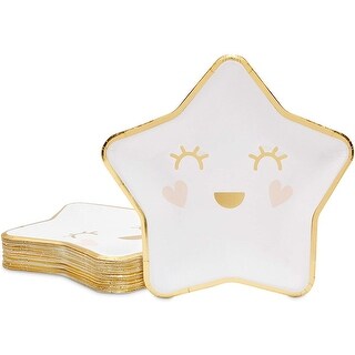 Twinkle Little Star Paper Plates for Baby Shower, Gender Reveal Party ...