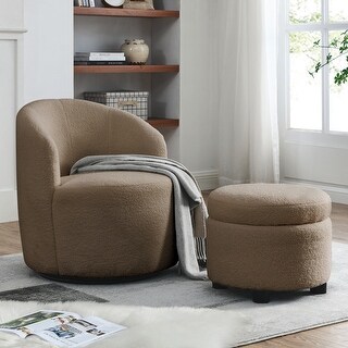 Modern Single Sofa, Living Room Swivel Sofa Chair, 360 °Swivel Club ...