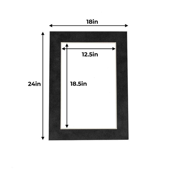18x24 Mat for 13x19 Photo - Dark Grey Suede Matboard for Frames ...