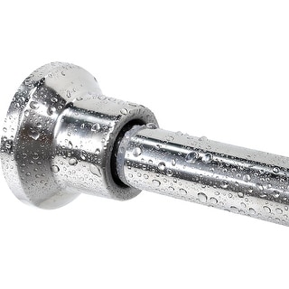 40-72 Inches Adjustable Shower Rod Tension Shower Rods - Silver - Bed ...