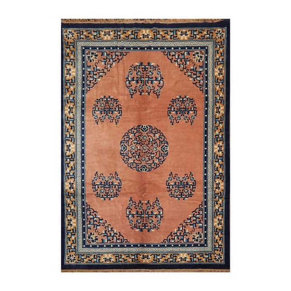 peach pattern rug