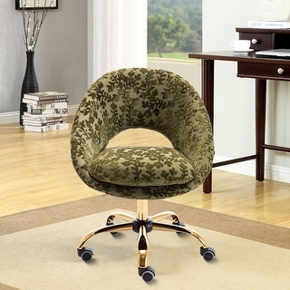 Green Velvet Swivel office Chair for Living Room - Bed Bath & Beyond ...