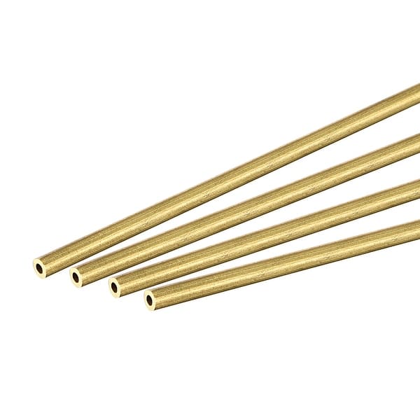 Brass Round Tube 2mm OD 0.5mm Wall Thickness 300mm Length Pipe Tubing 4 ...