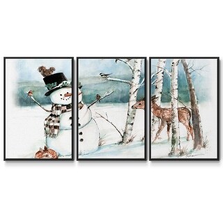 Snow Friends - Multi Piece Framed Canvas - Bed Bath & Beyond - 39842541