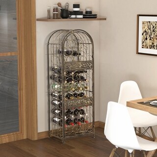 Arch Wine Rack Hollow Wine Rack Kitchen Display Wine Rack with Slide ...