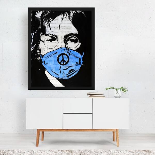 Los Angeles California Got mask john lennon Drawing Art Print/Poster ...
