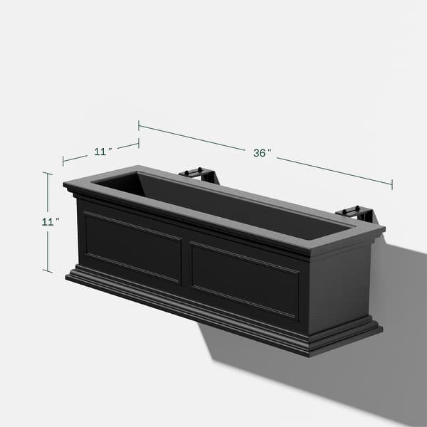 Veradek Brixton Window Box 36" Planter w/ Bracket - Bed Bath & Beyond ...