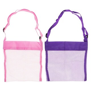 Mesh Beach Bag Small Sand Backpack Sea Shell Tote Bags with Straps ...