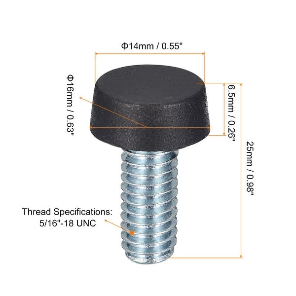 Adjustable Furniture Feet, 5/16"-18 UNC Thread - for Table, Chairs ...
