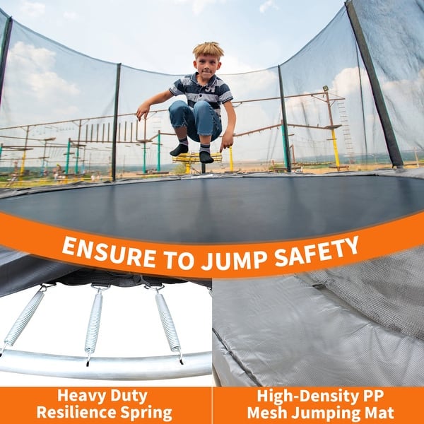 Heavy Duty Trampoline TP Toys 8Ft X 12ft Rectangular Trampoline - UV ...