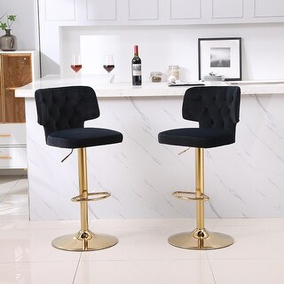 Swivel Bar Stools Set of 2,Modern Counter Height Bar Stools with Back ...