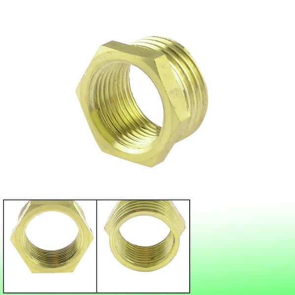 1/2" PT Male to 3/8" PT Female Thread Hex Bushing Pneumatic Coupler ...