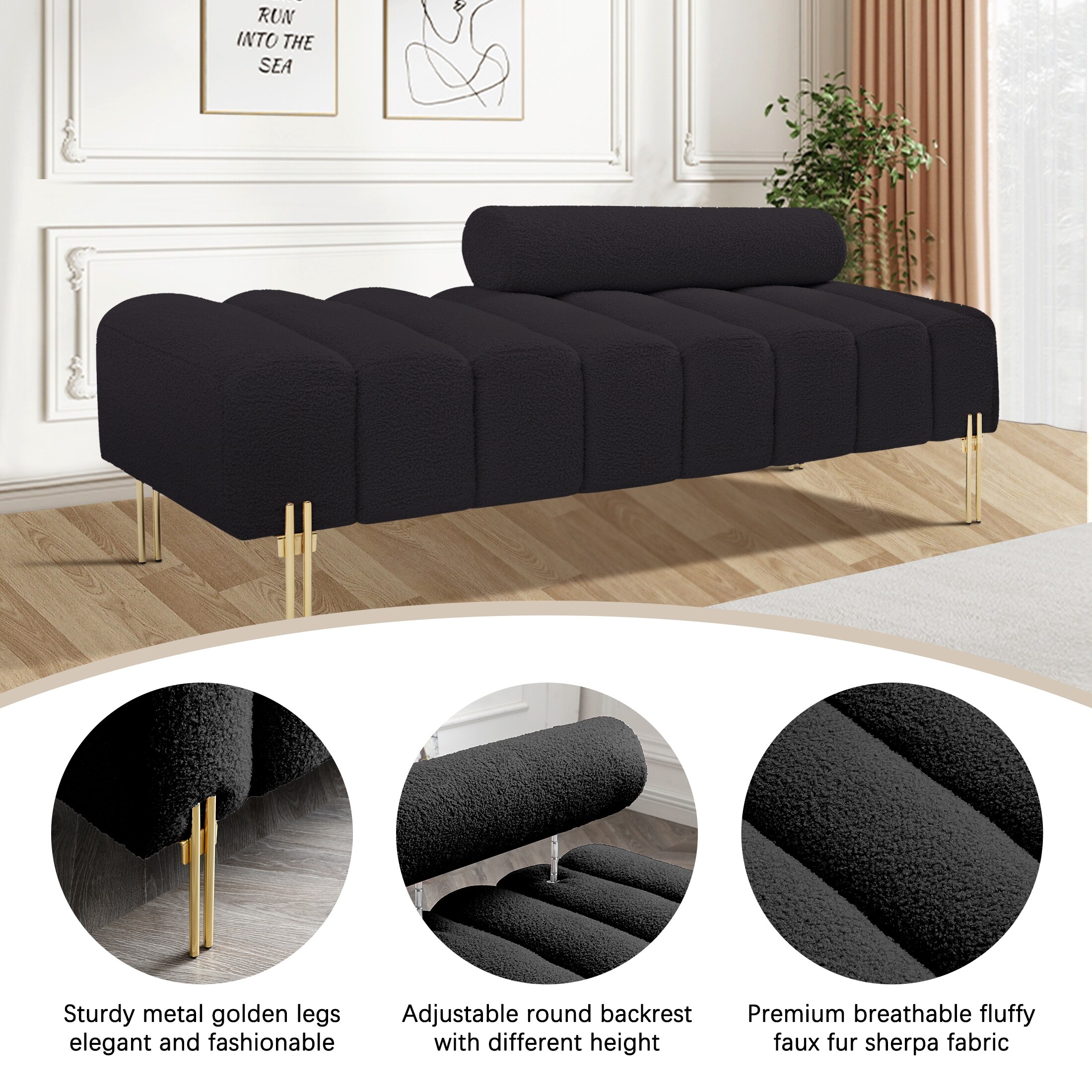 Fluffy end of bed bench store