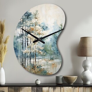 Pine Tree Enchanted Forest II - Tree Pine Large Wall Clocks ...