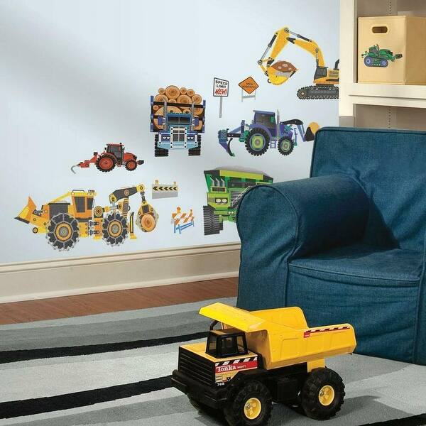 New Speed Limit - Construction Vehicles Wall Decals by RoomMates - Bed ...