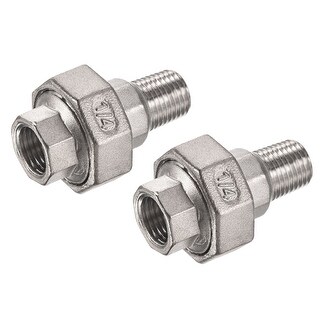 2Pcs Pipe Fitting Union PT1/4 Male x G1/4 Female Thread Hex Head ...