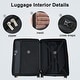 Green Contrast Color Luggage Set Hardside Expandable Suitcase Sets ...