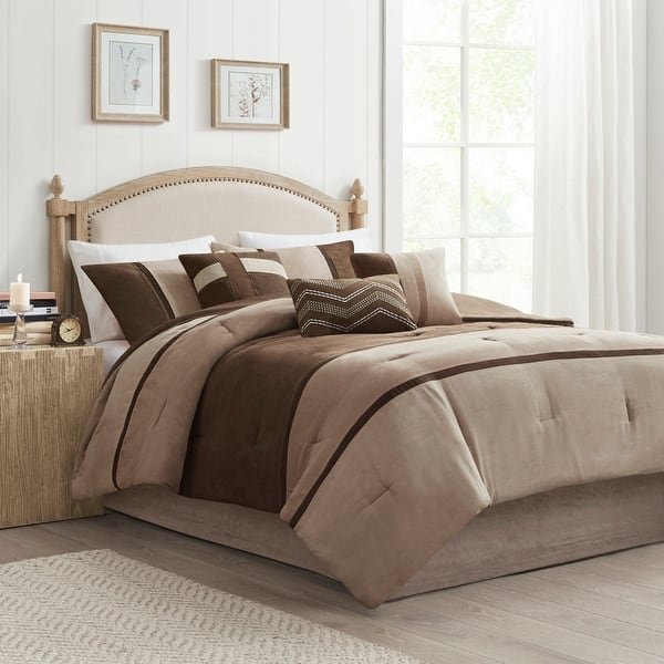 brown suede comforter