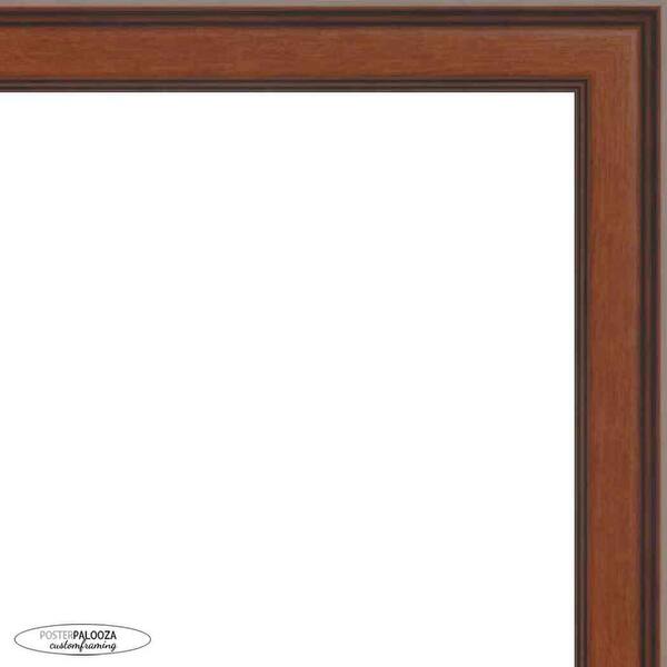 16x32 Traditional Walnut Complete Wood Picture Frame with UV Acrylic ...