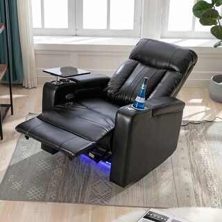 Premium Power Recliner with Storage Arms,Cupholders,Swivel Tray Table ...